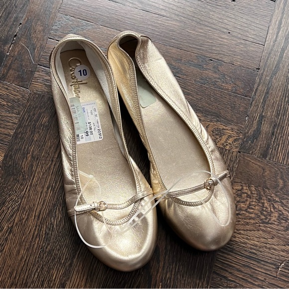 Cole Haan | Shoes | Cole Haan Gold Metallic Ballerina Flats | Poshmark